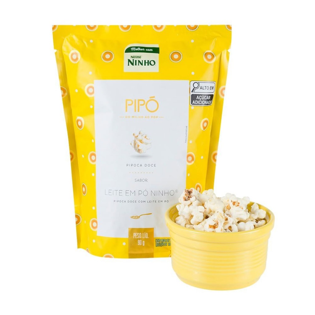 Pipoca Doce Leite Ninho Pipó 90g | Gourmet Caramelizada e Cremosa ...